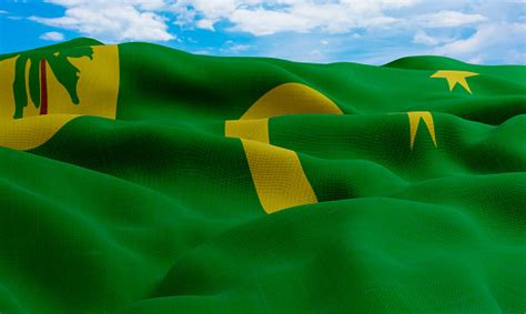 코코스 섬 은 바람에 플래그 현실적이고 물결 모양의 직물 플래그 3d 렌더링 3차원 형태에 대한 스톡 사진 및 기타 이미지 3차원 형태 관광 관광객 Istock