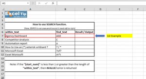 How To Use SEARCH Function In Microsoft Excel