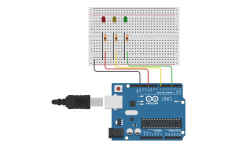 Circuit Design Semáforo Com Arduino Tinkercad