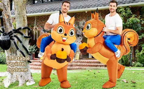 Jurosaica Inflatable Squirrel Costume Adult Funny Ride On
