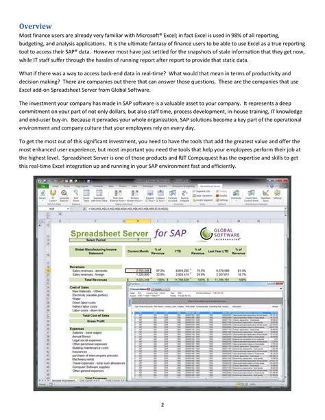 Spreadsheet Server Pdf