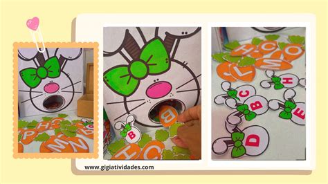 Jogo Pedagógico Educação Infantil Aliemente O Coelho Páscoa