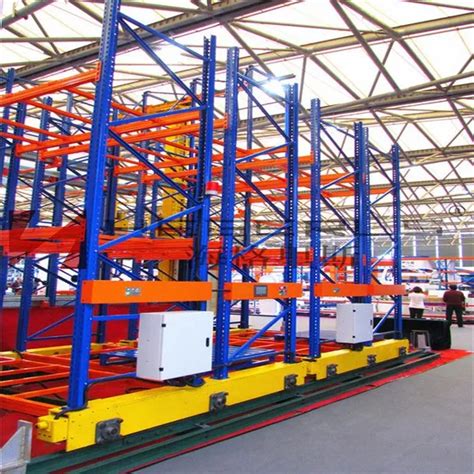 Electric Mobile Racking Rail Guided Heavy Duty Pallet Racking Electric Mobile Pallet Racking