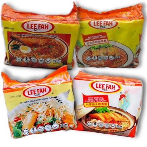 Lee Fah Mee Instant Noodle【 5 Packets X 70g】abalone Jawa Chicken Curry