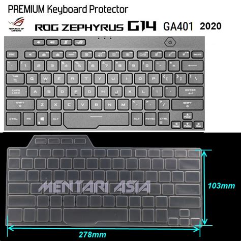 Jual Keyboard Protector ASUS ROG Zephyrus G14 GA401 PREMIUM CLEAR Shopee Indonesia