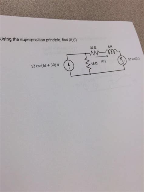 Solved Using The Superposition Principle Find I T Chegg