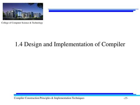 Ppt Compiler Construction Principles And Implementation Techniques