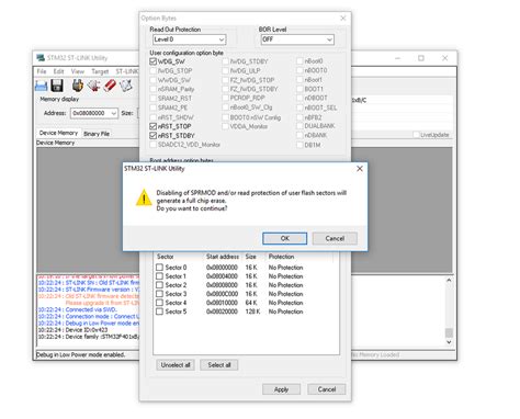 Solved Disabling Flash Sectors Protection Through Dfu