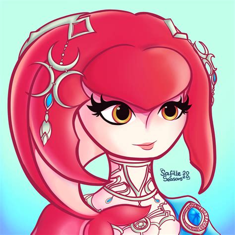 Mipha Zelda Breath Of The Wild By Safille On Deviantart