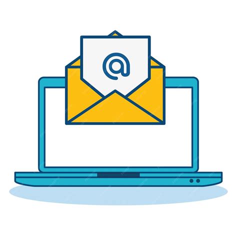 Premium Vector A Laptop And An Envelope