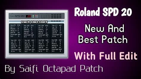 New And Best Patch For Octapad With Full Edit Spd 20 Spd 20pro