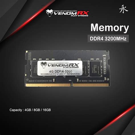 Jual Venomrx Sodimm Ddr4 3200mhz 4gb 8gb 16gb Memory Ram Laptop Shopee Indonesia