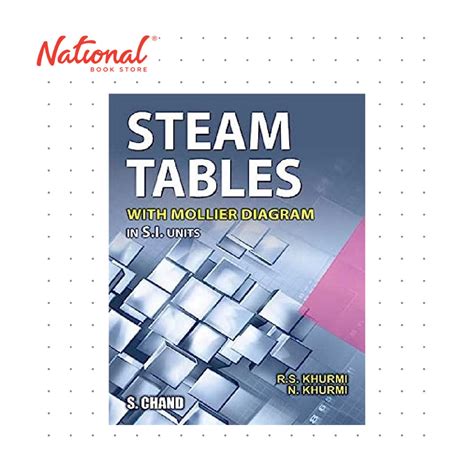 Steam Tables With Mollier Diagrams In Si Units By Rs And N Khurmi