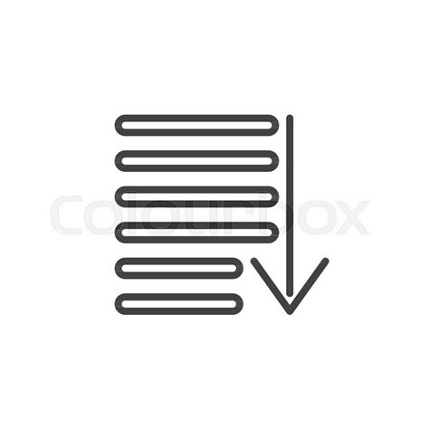 Sorting Line Icon Outline Vector Stock Vector Colourbox