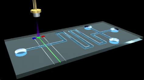 Sketch Of An Uncovered Disposable Lab On A Chip Device With Integrated