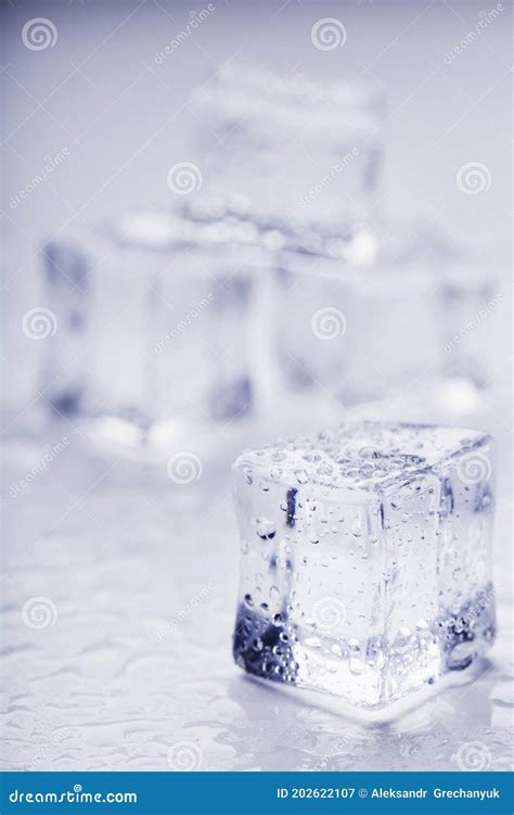 Blocks Of Ice With Water Drops Close Up Stock Image Image Of Aqua