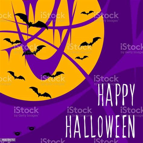 해피 할로윈 카드 템플릿입니다 디자인 카드 파티 초대장 포스터 앨범 메뉴 T 셔츠 가방 인쇄 등에 대 한 추상 할로윈 패턴입니다 10월에 대한 스톡 벡터 아트 및 기타