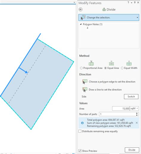 solved creating a polygon for a fixed area esri community