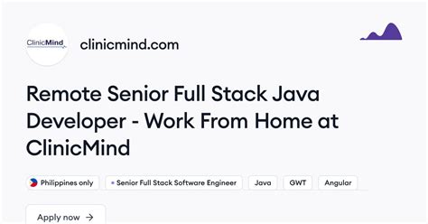 Remote Senior Full Stack Java Developer Work From Home Job At Clinicmind Himalayas