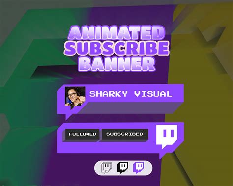 Animated Subcribe Banner For Twitch On Behance