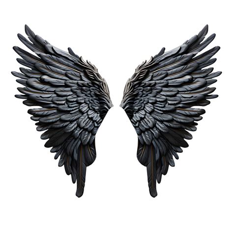 Black Evil Wings Cutout Ai Generative 27536667 Png
