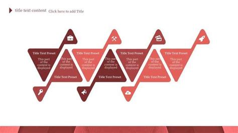 Visualizing Processes Red Triangle Arrow Diagram Explanation Powerpoint Template Free