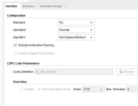 how to calculate the ldpc encoder configuration parameters based on