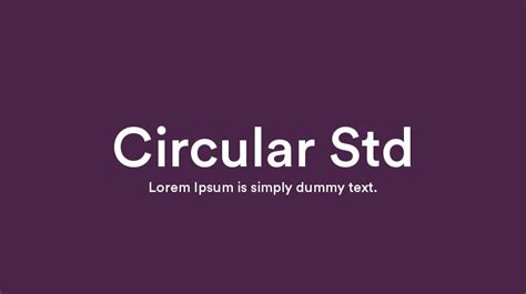 Circular Std Font Free Fonts