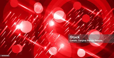 조명과 보케가 있는 추상적인 빨간색 배경 벡터 그림입니다 0명에 대한 스톡 벡터 아트 및 기타 이미지 0명 광학 작용 디자인 Istock