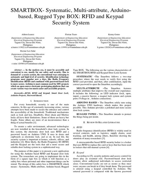 smartbox revise final paper requirement pdf radio frequency identification arduino