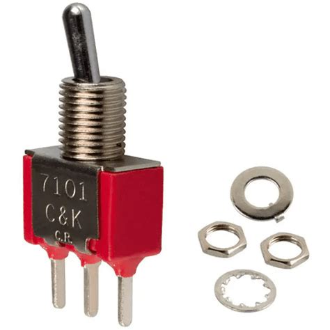 MDCQE Mini Toggle Switch SPDT PC Pins ON ON A VAC VDC HardCore Electronic Supply