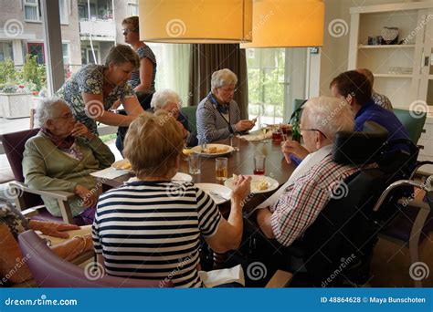Elderly People During Occupational Therapy For Eldery And Disabled In