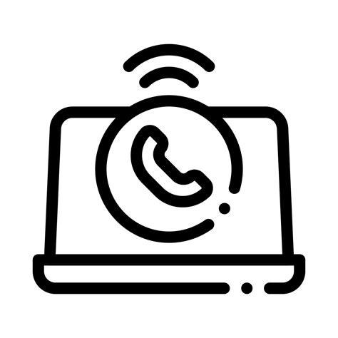 Laptop Icon Vector Outline Illustration 17430240 Vector Art At Vecteezy