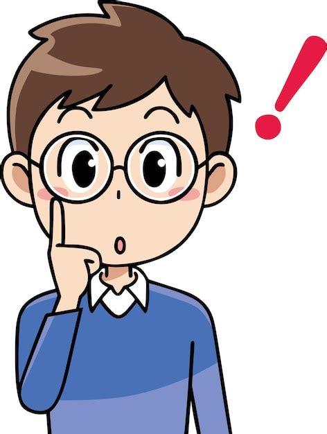 생각 어린 소년 벡터 드로잉 아트 스케치 프리미엄 벡터