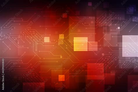 Circuit Board Technology Tree Pattern Concept Vector Background Blue Abstract Sci Fi Pcb Trace