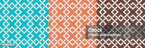 원활한 패턴 그리스 스타일 간단한 반복 섬유 골동품 기하학적 지그재그와 마름모 그물 패턴 벡터 일러스트 레이 션 고리 사슬에 대한 스톡 벡터 아트 및 기타 이미지 Istock