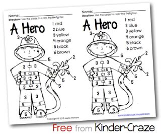 Freebielicious Firefighter Color By Number