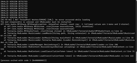 Loading My Mod With Custom Music Tracks Crashes Tmodloader R Tmodloader