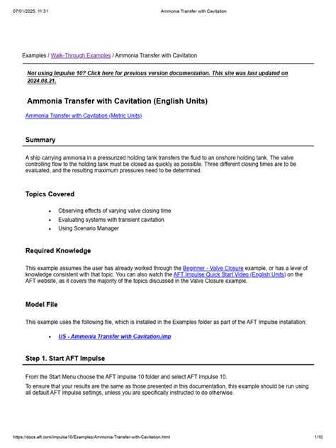 Ammonia Transfer Cavitation Guide Pdf Pressure Pipe Fluid Conveyance