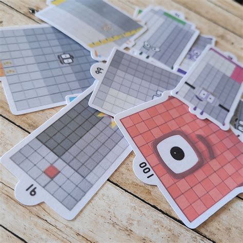 Numberblocks 91 100 Stickers Etsy