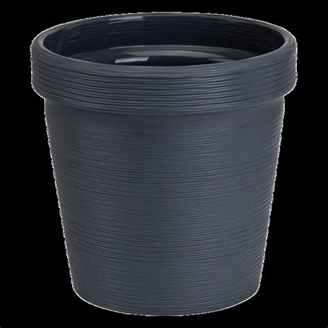 Кашпо для цветов пластиковое 2 35л D 16 5 см Терра Антрацит