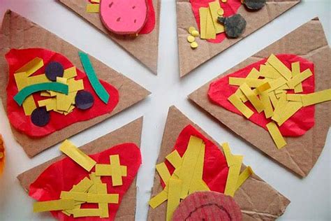 Бумажная пицца распечатать шаблон пиццы как сделать из бумаги и картона кухню пиццерии своими