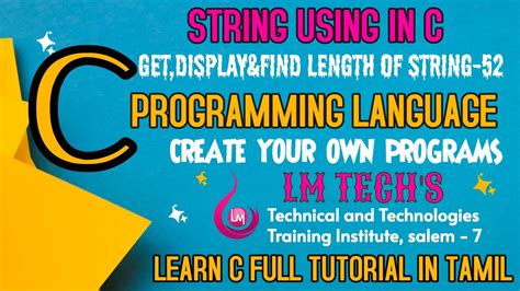 string c get display and find length of string in c programming