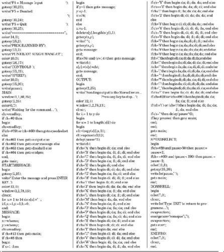 Computerised Morse Code Generatortransmitter