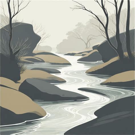 Premium Photo River Design Vector
