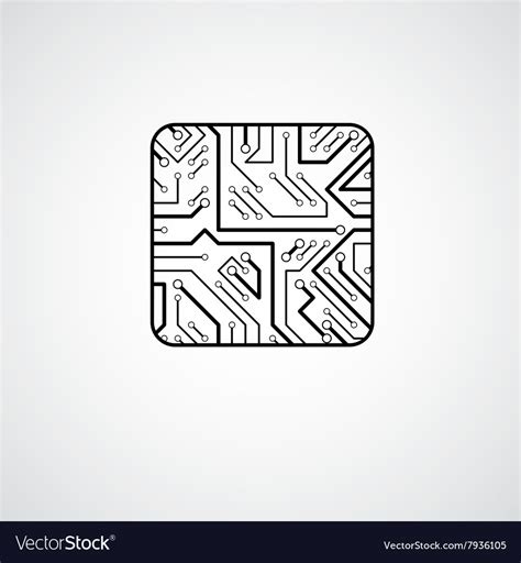 Microchip Design Cpu Information Communication Vector Image