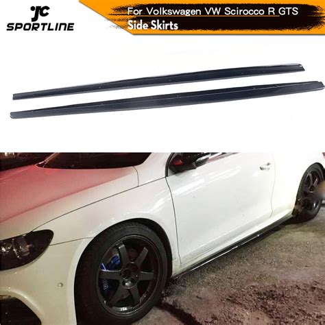 탄소 섬유 Frp 자동차 사이드 스커트 익스텐션 립 에이프런 바디 키트 폭스바겐 시로코 R Gts 2009 2016side