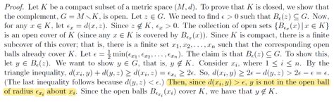 compactness what is my misconception in this proof that a compact set is closed in a general