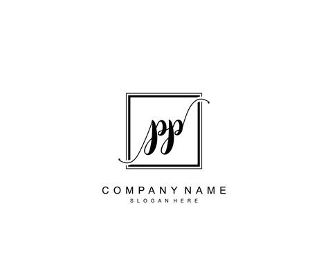 Initial Pp Beauty Monogram And Elegant Logo Design Handwriting Logo Of Initial Signature