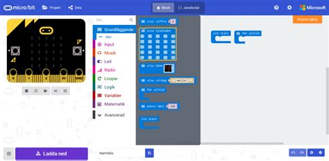 Makecode Editor Block And Javascript Mer Microbit
